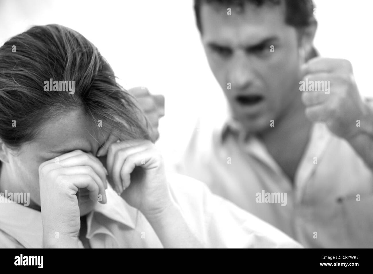 Unhappy conflict Black and White Stock Photos & Images - Alamy