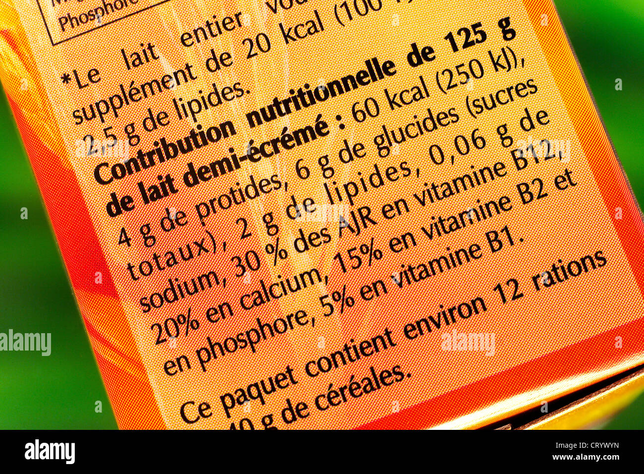 Food clean labelling hi-res stock photography and images - Alamy