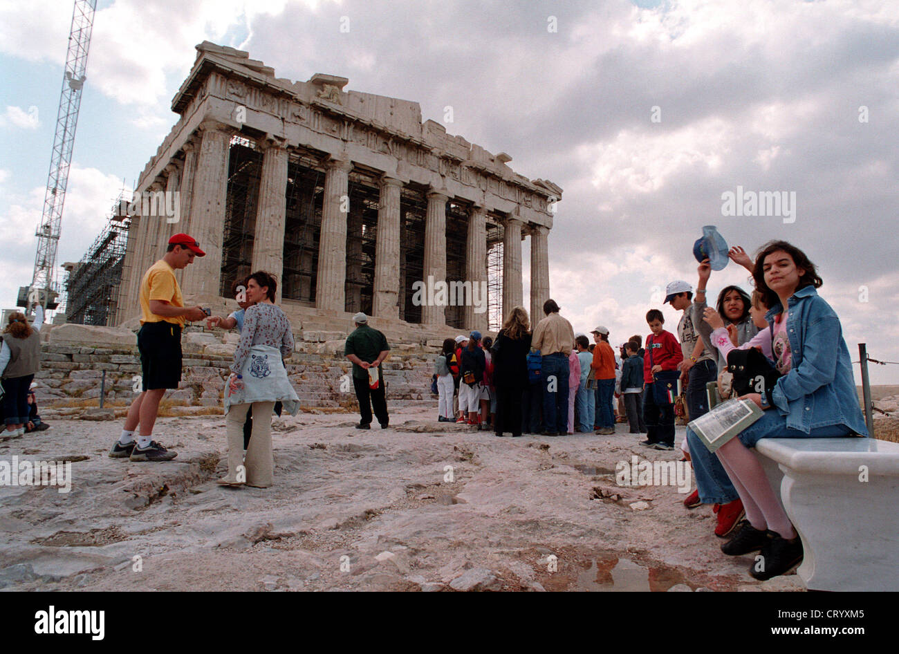People in front of the Parthenon, Athens Stock Photo - Alamy