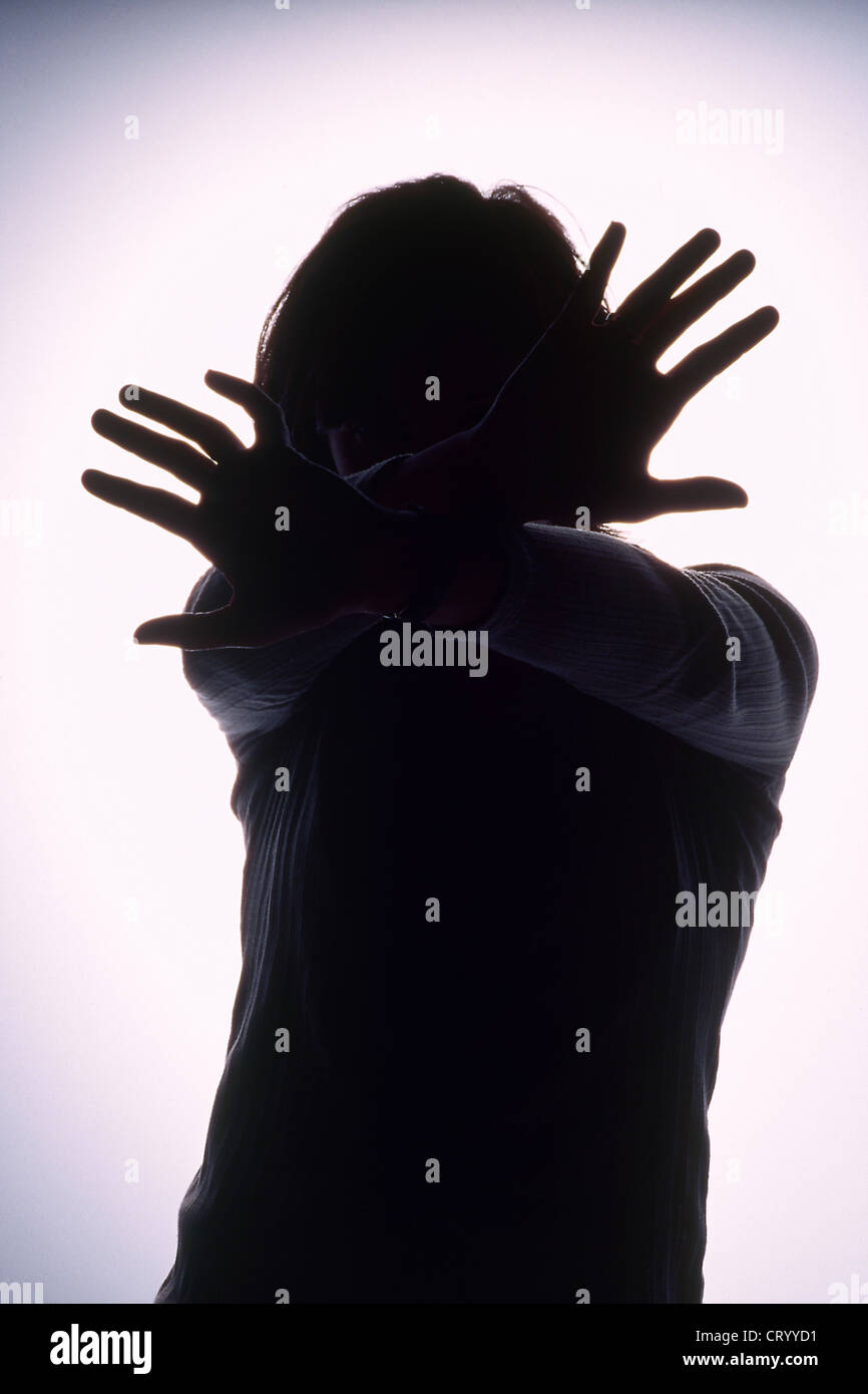 Distressed Woman Silhouette High Resolution Stock Photography and ...