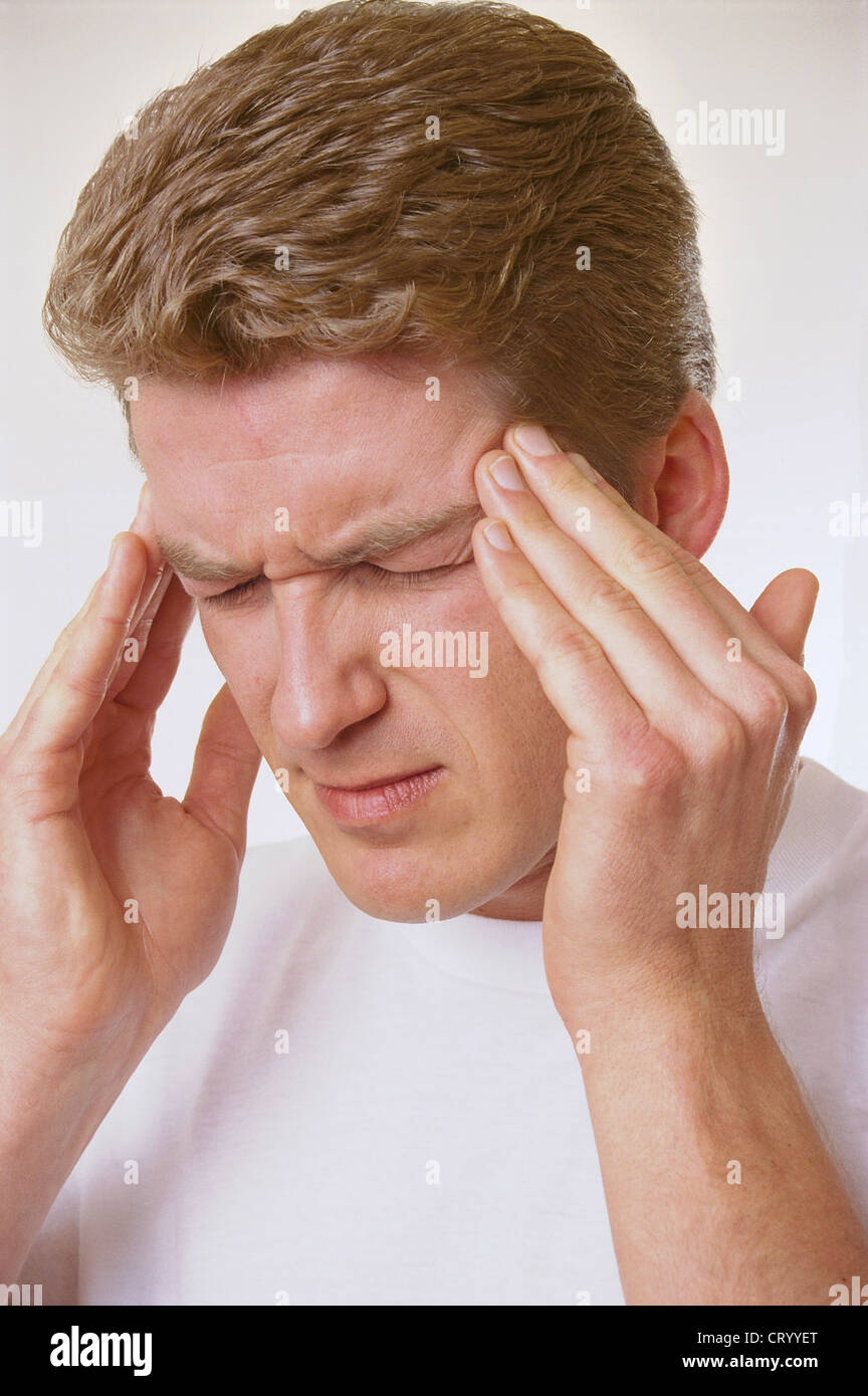 MAN WITH HEADACHE Stock Photo - Alamy
