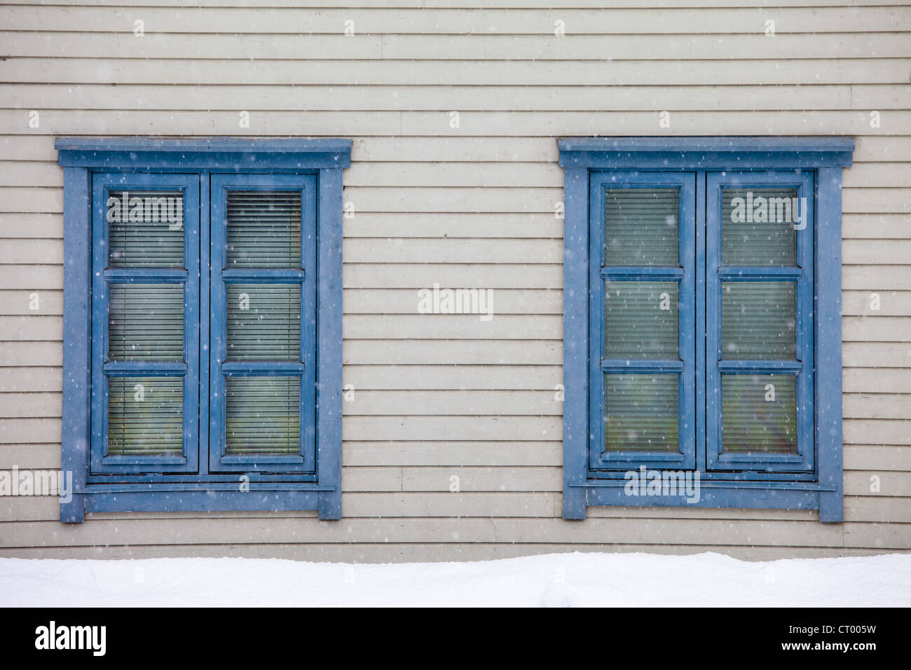 Traditional wooden buildings along Storgata in the quaint area of ...