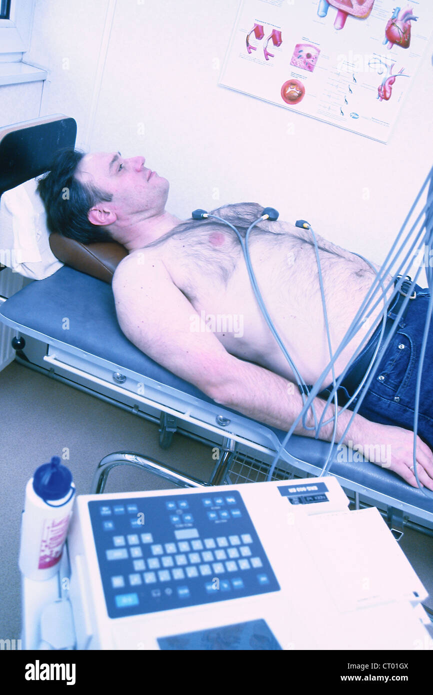 ECG OF A MAN Stock Photo - Alamy