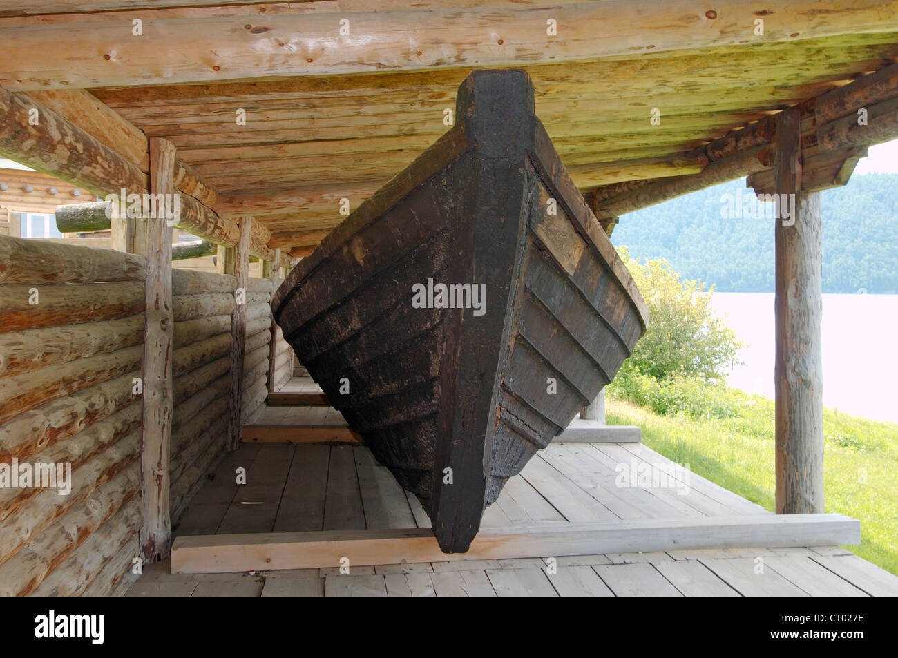 old wooden fishing boat, "Taltsa's" (Talzy) - Irkutsk architectural and ...