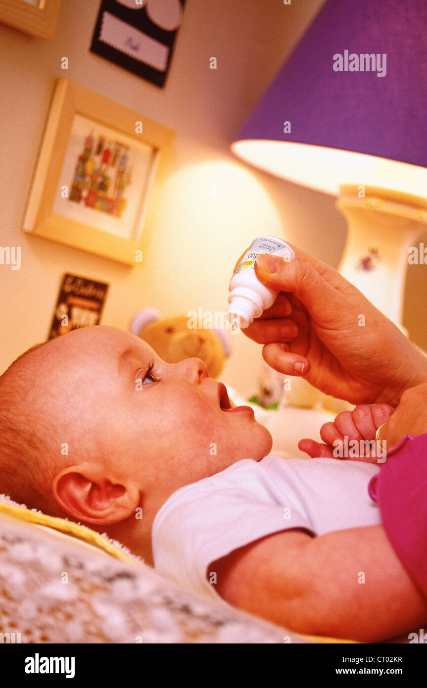INFANT TAKING MEDICATION Stock Photo - Alamy