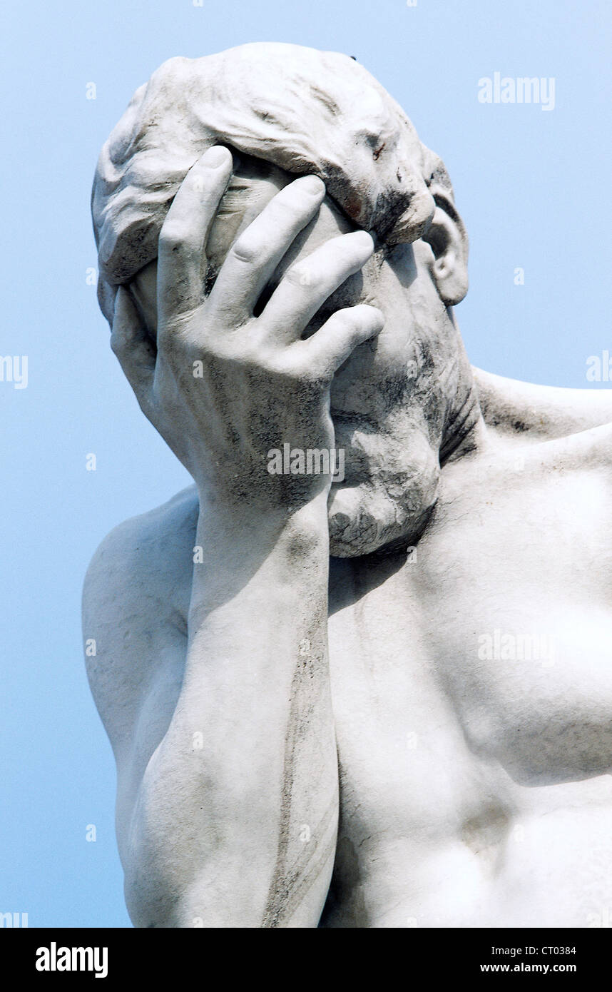 STATUE DEPICTING WEARINESS Stock Photo - Alamy