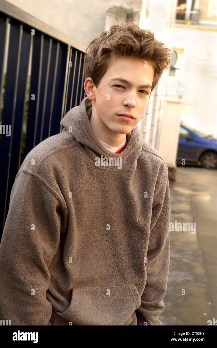 PORTRAIT OF ADOLESCENT BOY Stock Photo - Alamy