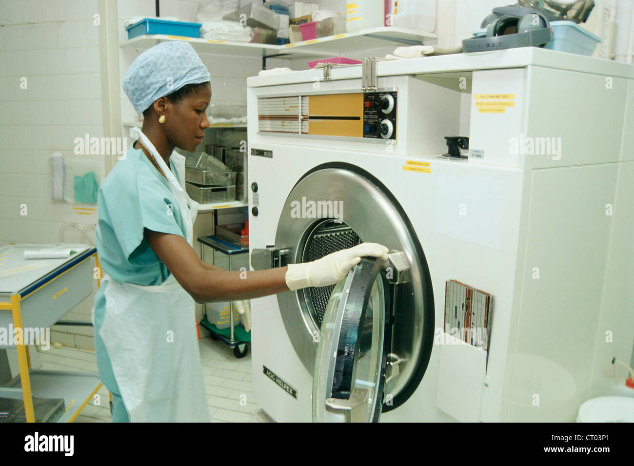 CLEANING OF MATERIAL EQUIPMENT Stock Photo - Alamy