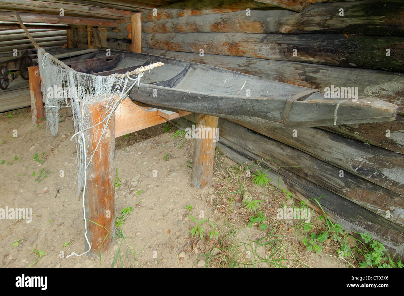 old wooden fishing boat, "Taltsa's" (Talzy) - Irkutsk architectural and ...