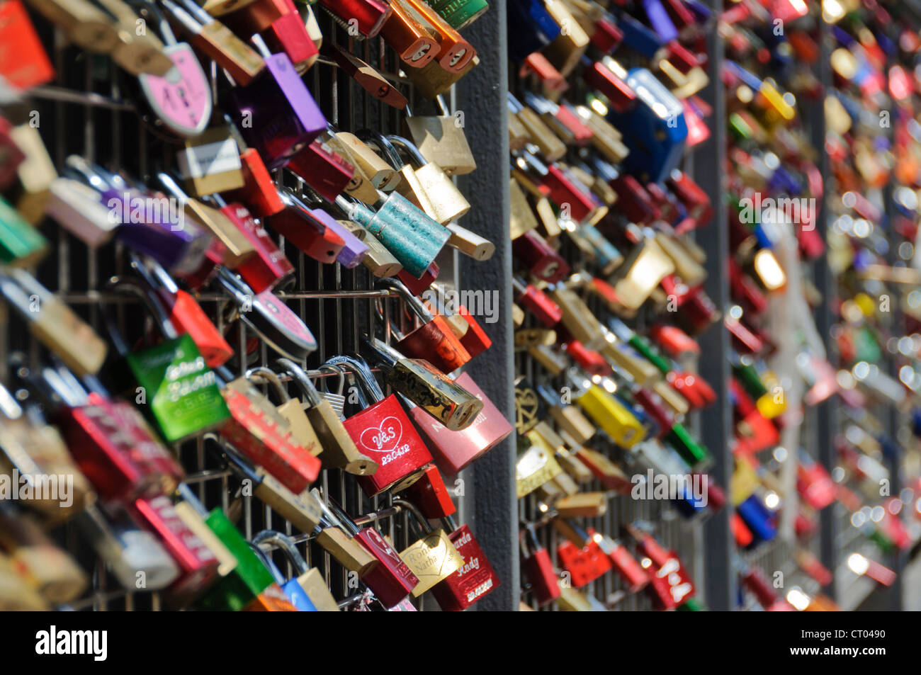 Love Padlocks Love Locks Lovepoint for Sweethearts - Goetzenturmbruecke ...