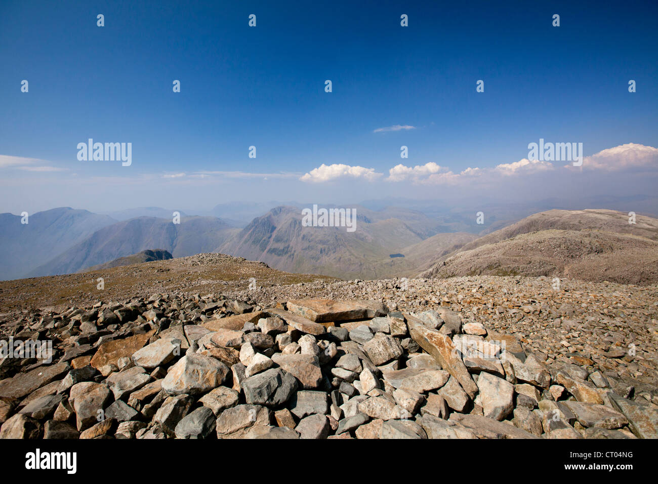 Scafell Pike 977mtr On The Mountain Summit Spectacular Views Across ...