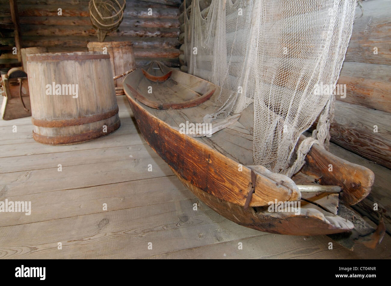old wooden fishing boat, "Taltsa's" (Talzy) - Irkutsk architectural and ...