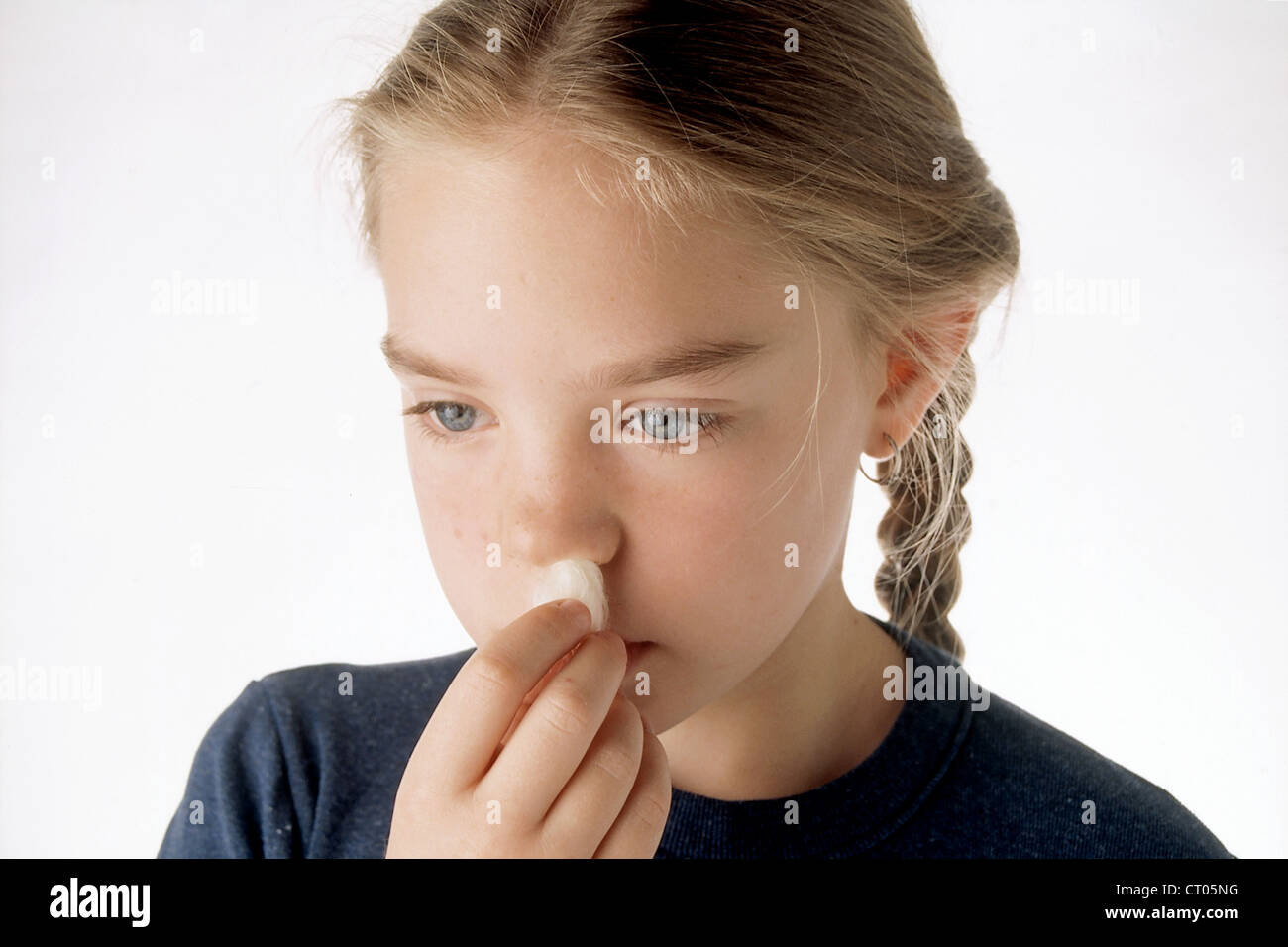CHILD WITH NOSEBLEED Stock Photo - Alamy