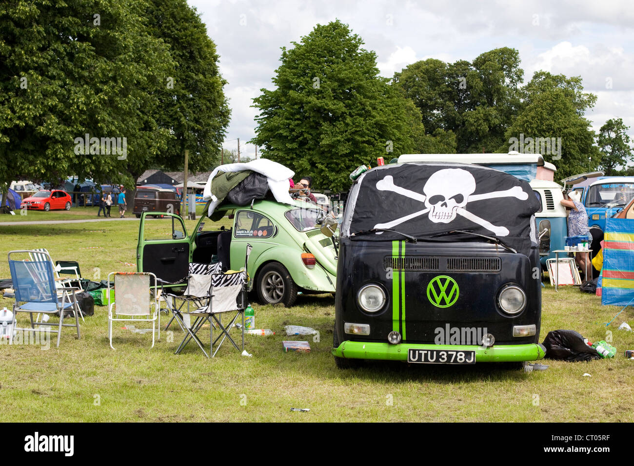 Volkswagen Camper van at a show in England Stock Photo - Alamy