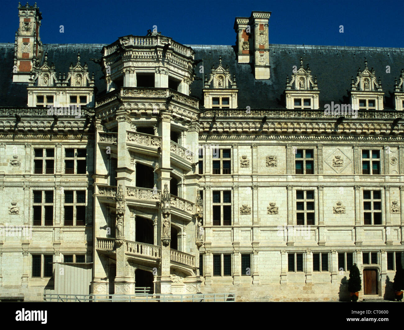 France, Loire Valley, Blois, Chateau, castle, Francois I Wing ...