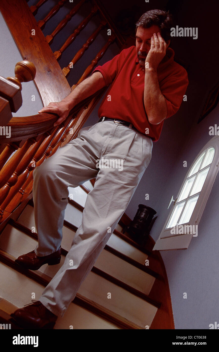 ELDERLY PERSON WITH VERTIGO Stock Photo - Alamy