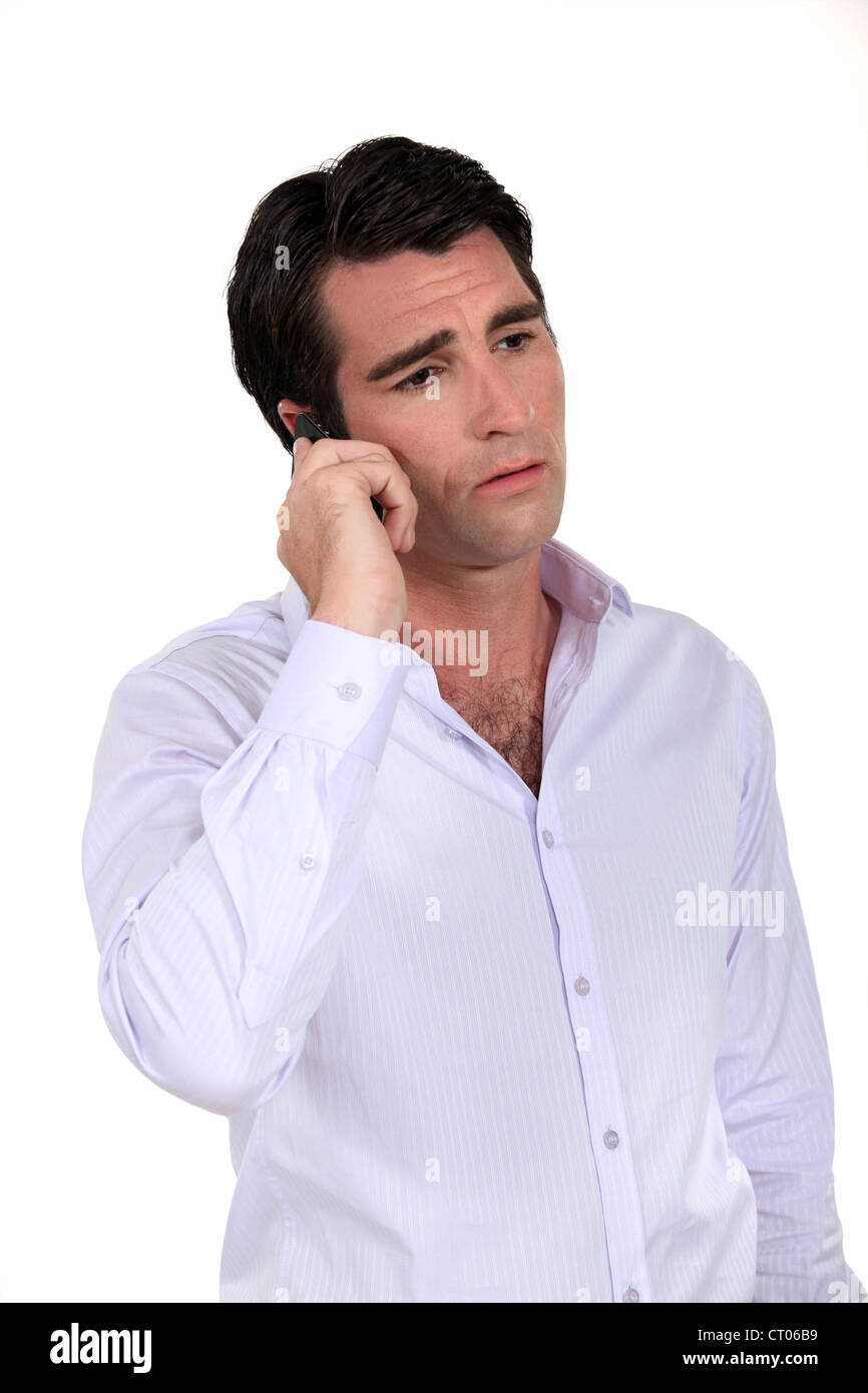 Dejected man looking down hi-res stock photography and images - Alamy