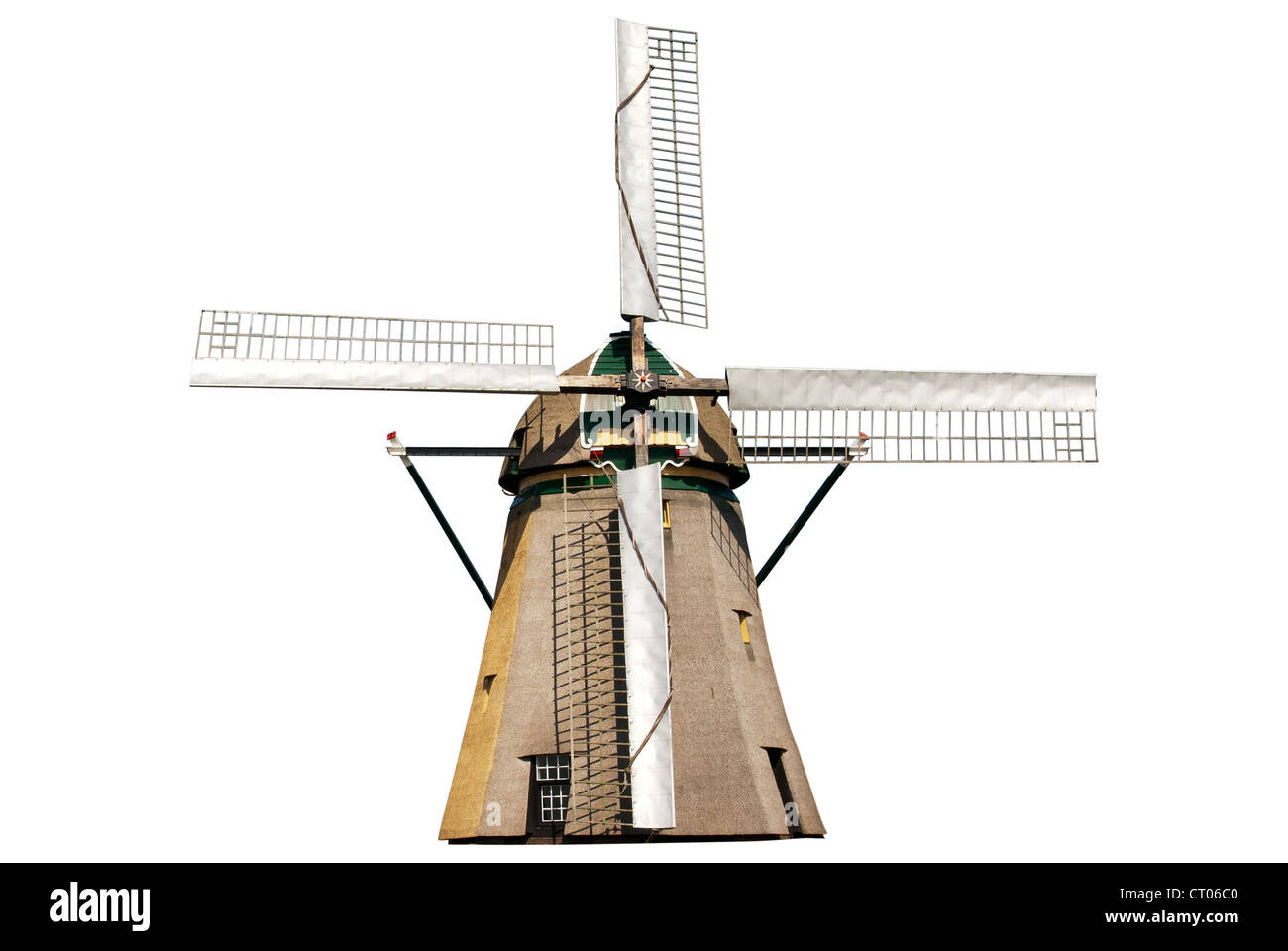Dutch windmill isolated Stock Photo - Alamy