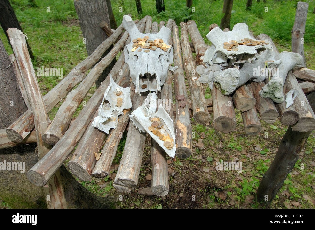 Evenki altar, Settlement Talzy, Irkutsk region, Baikal, Siberia ...