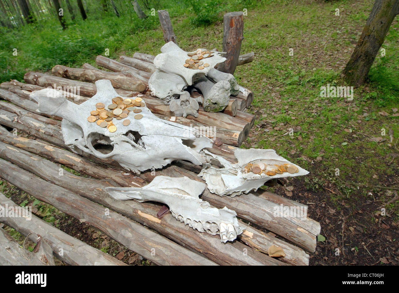 Evenki altar, Settlement Talzy, Irkutsk region, Baikal, Siberia ...
