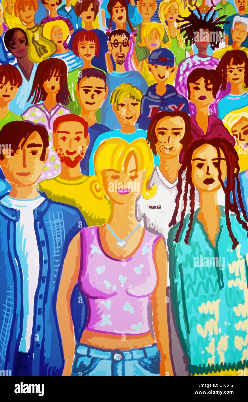 Group adolescents drawing hi-res stock photography and images - Alamy