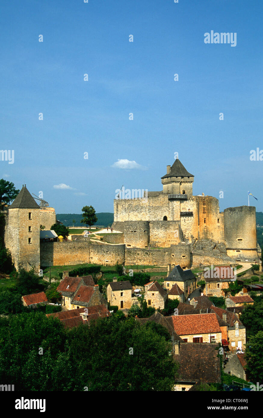 France, Perigord, Castelnaud, castle, village Stock Photo - Alamy