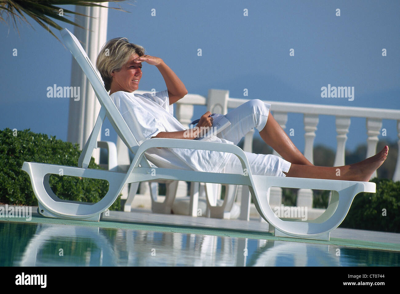 ELDERLY PERSON RESTING Stock Photo - Alamy