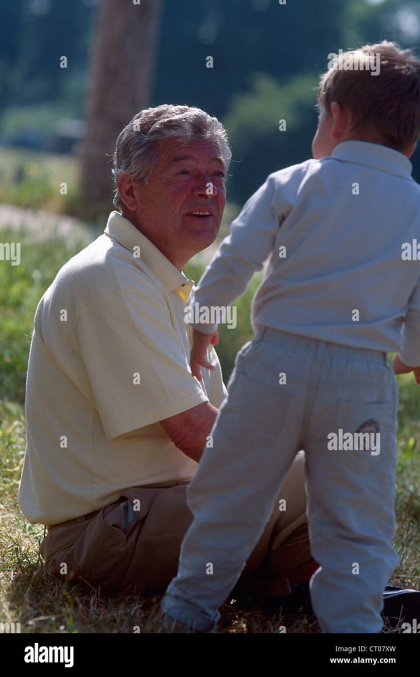 ELDERLY PERSON & CHILD Stock Photo - Alamy