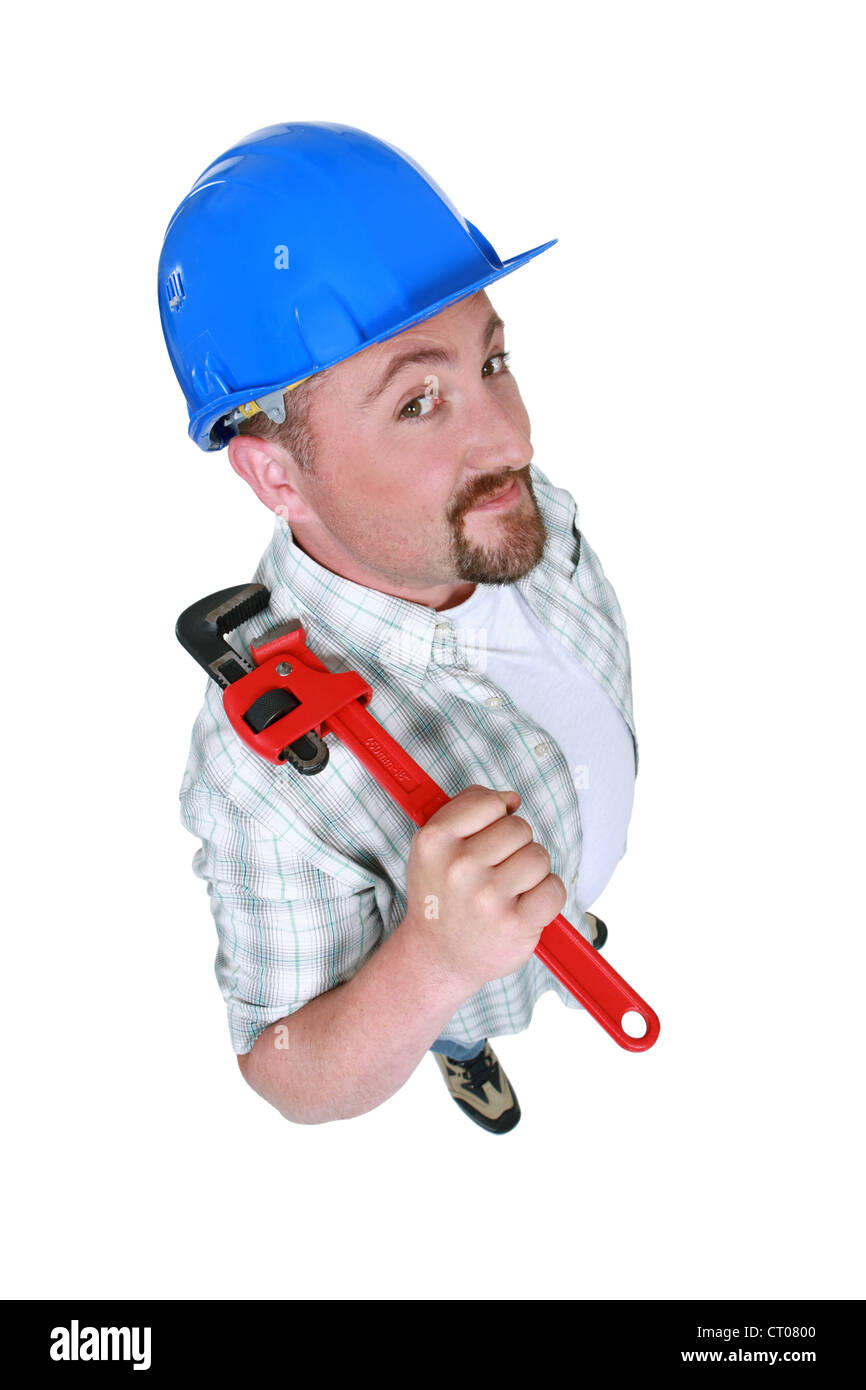 Fat man hard hat hi-res stock photography and images - Alamy