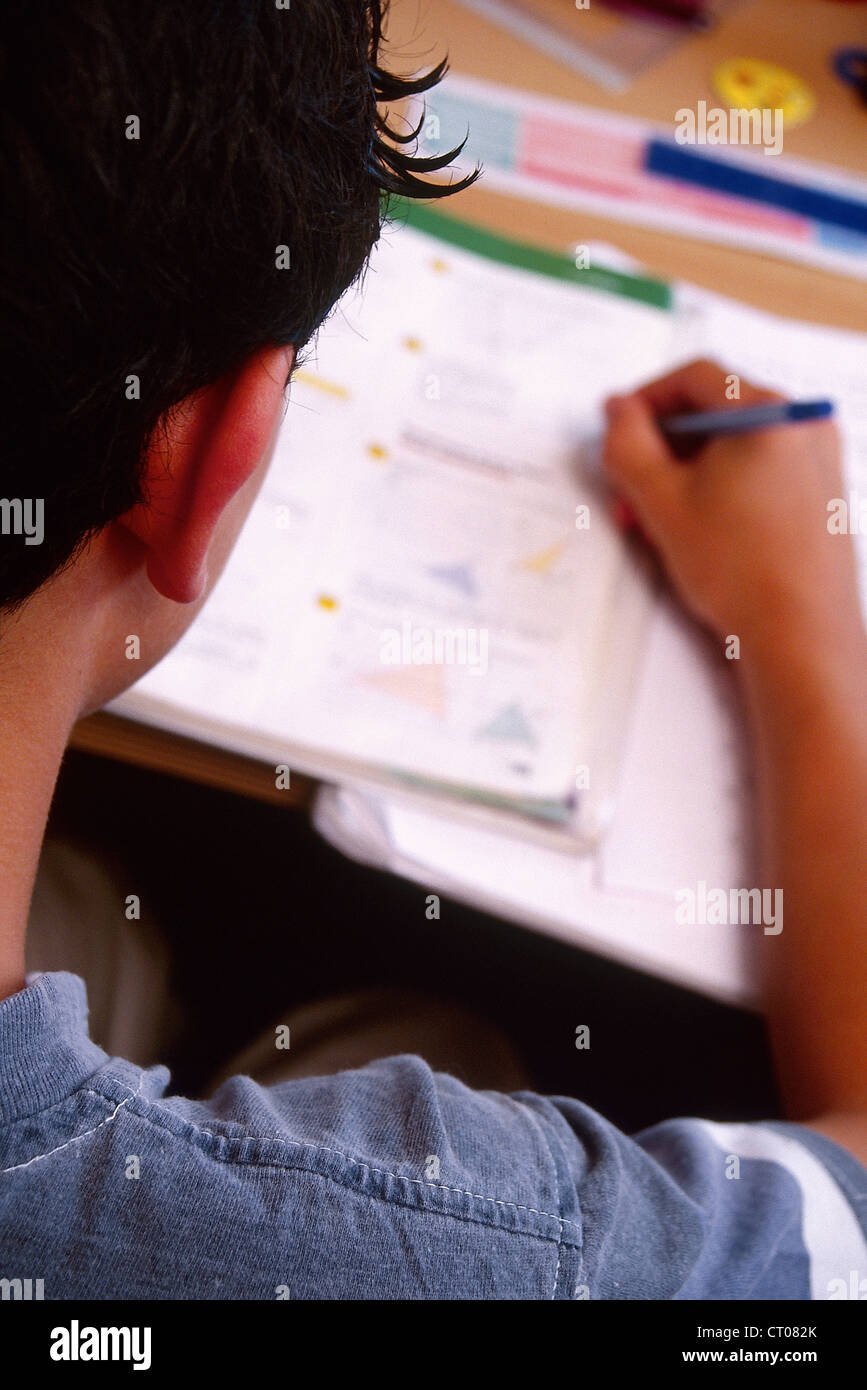 CHILD DOING HOMEWORK Stock Photo - Alamy