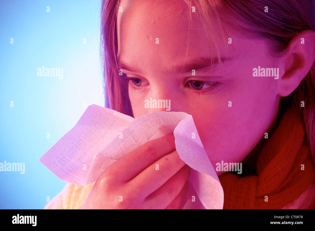CHILD WITH RHINITIS Stock Photo - Alamy
