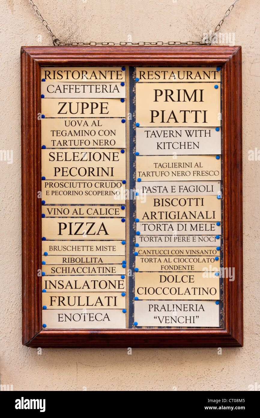 Italian restaurant exterior menu board hi-res stock photography and ...