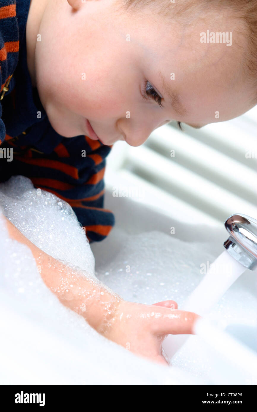 HAND WASHING, CHILD Stock Photo - Alamy