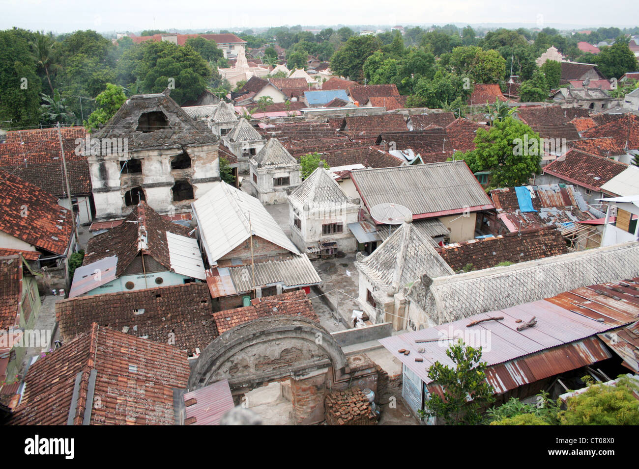 Top view on the water castle inYogyakarta, Java, Indonesia Stock Photo ...