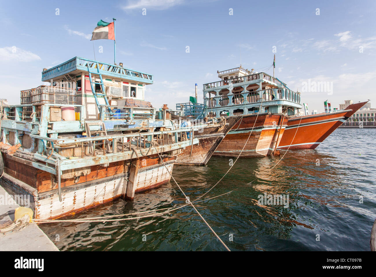 Uae dhow ship boat cargo river hi-res stock photography and images - Alamy