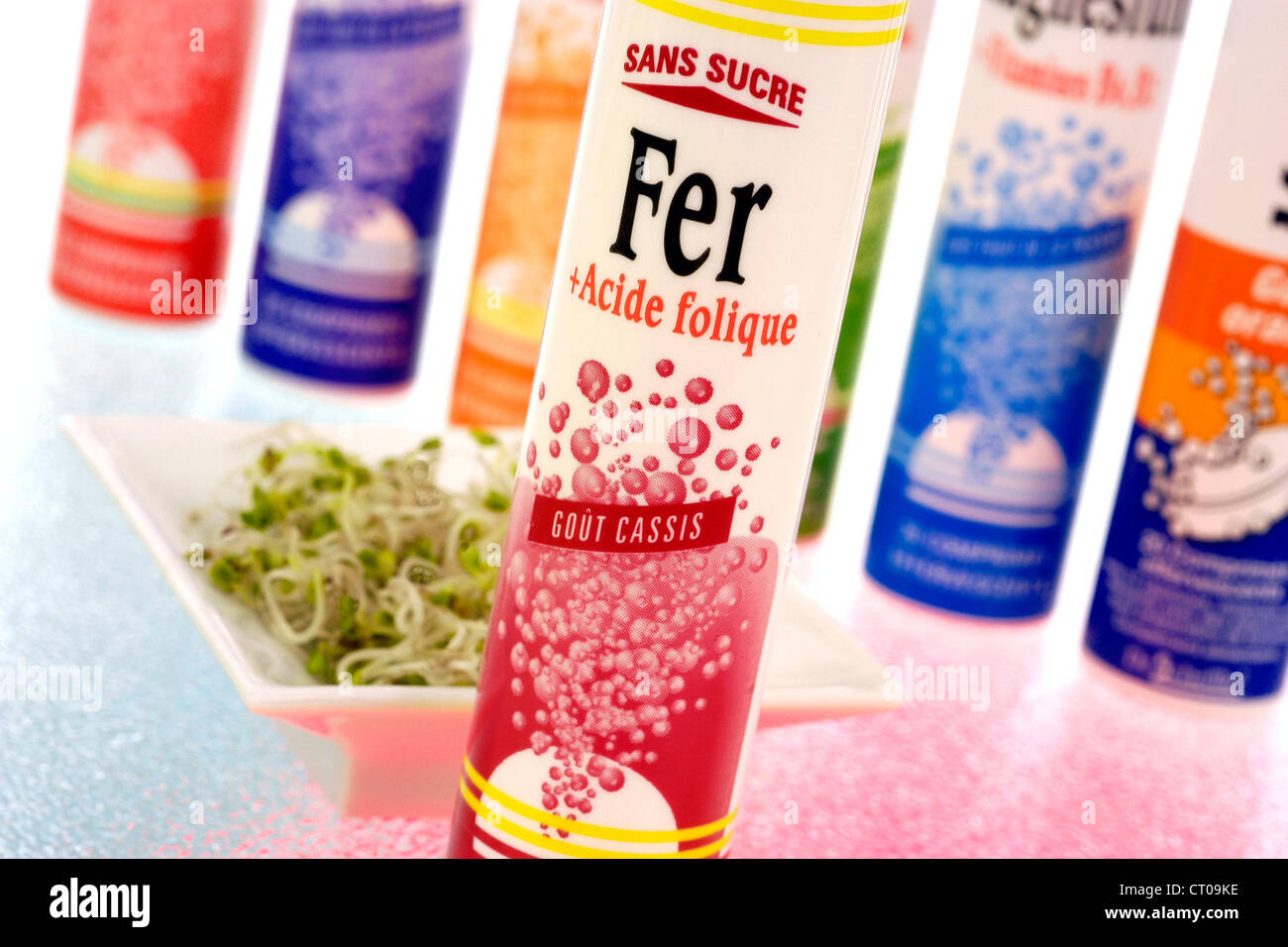 Iron effervescent tablets hi-res stock photography and images - Alamy