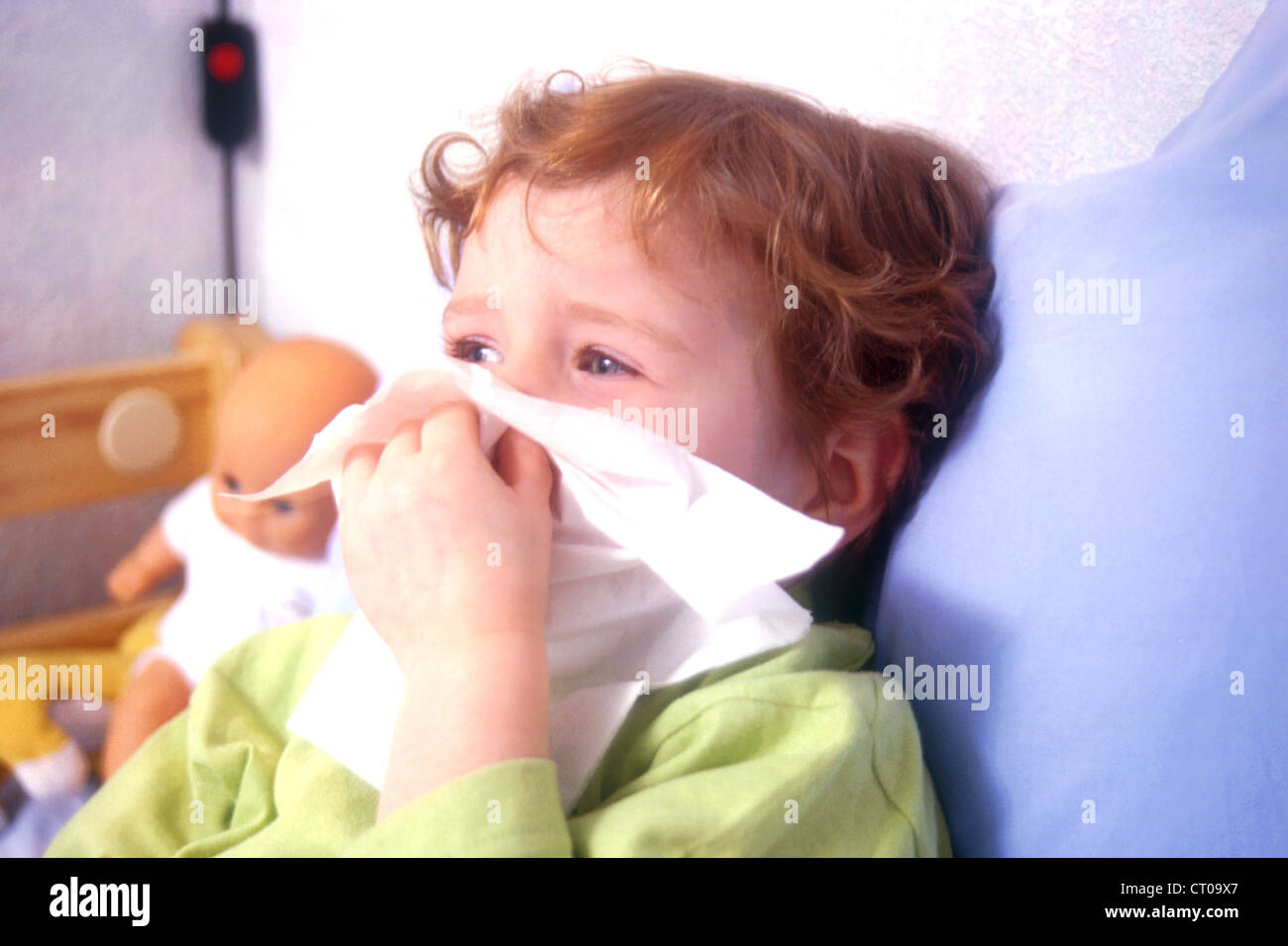 CHILD WITH RHINITIS Stock Photo - Alamy