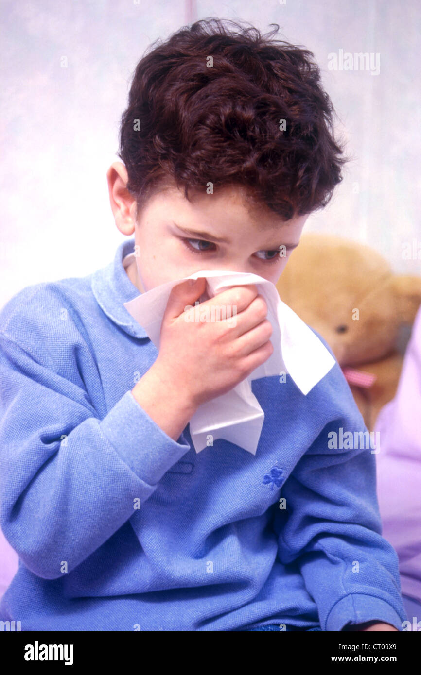 CHILD WITH RHINITIS Stock Photo - Alamy