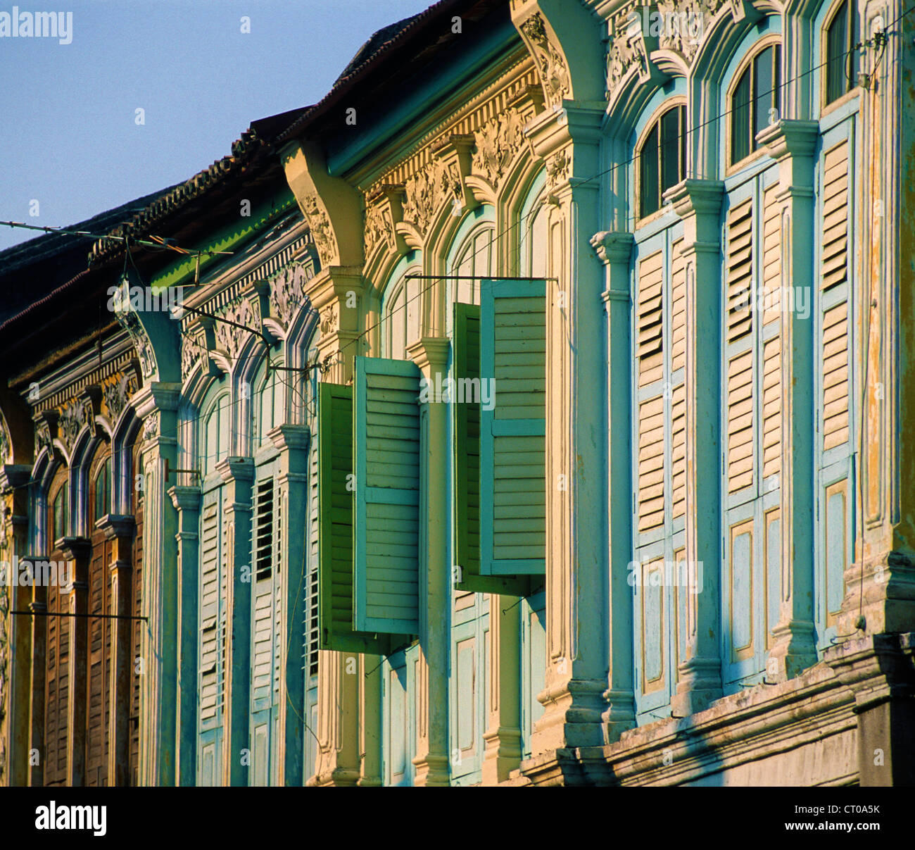 Malaysia, Penang, Georgetown, windows, typical, traditional ...