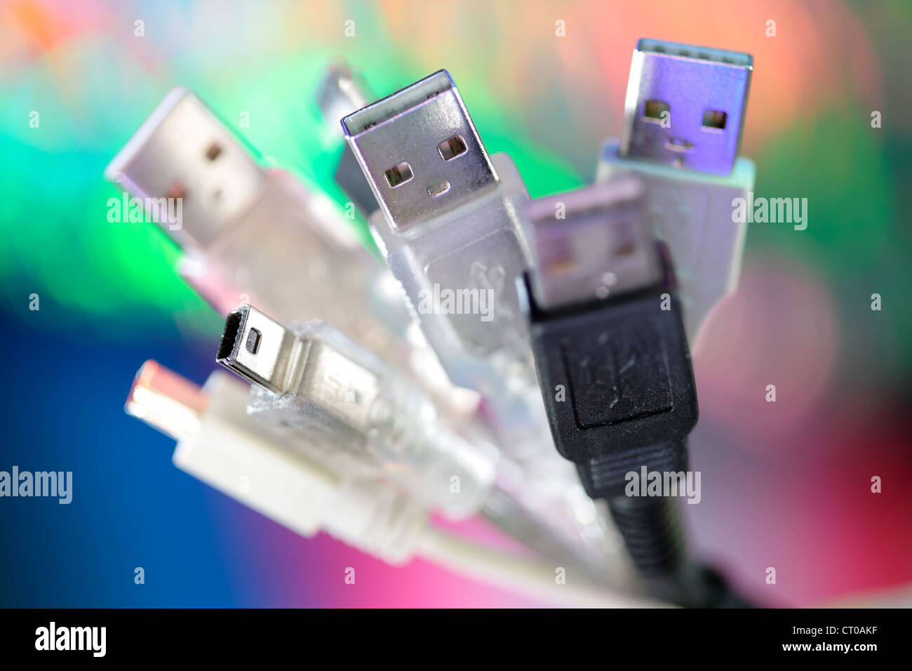 Several USB cords Stock Photo - Alamy