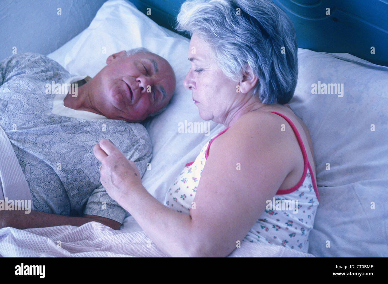 ELDERLY PERSON SNORING Stock Photo - Alamy