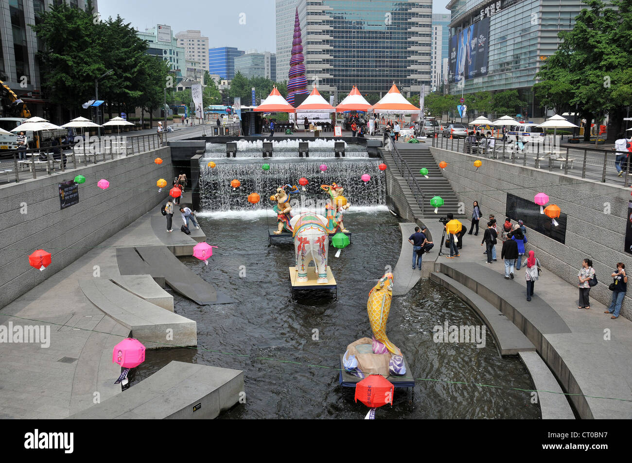 Cheonggyecheon river Seoul South Korea Asia Stock Photo - Alamy