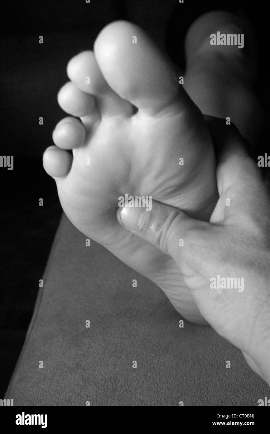 Professional feet care Black and White Stock Photos & Images - Alamy