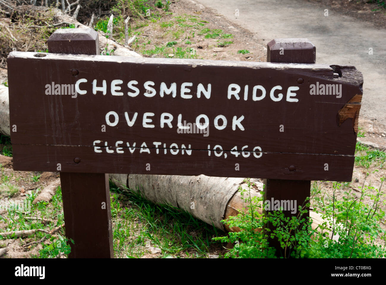 Utah chessman ridge overlook sign hi-res stock photography and images ...