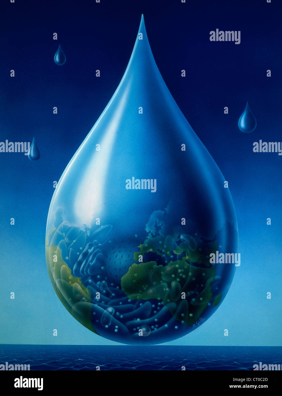 Drawing water drop hi-res stock photography and images - Alamy