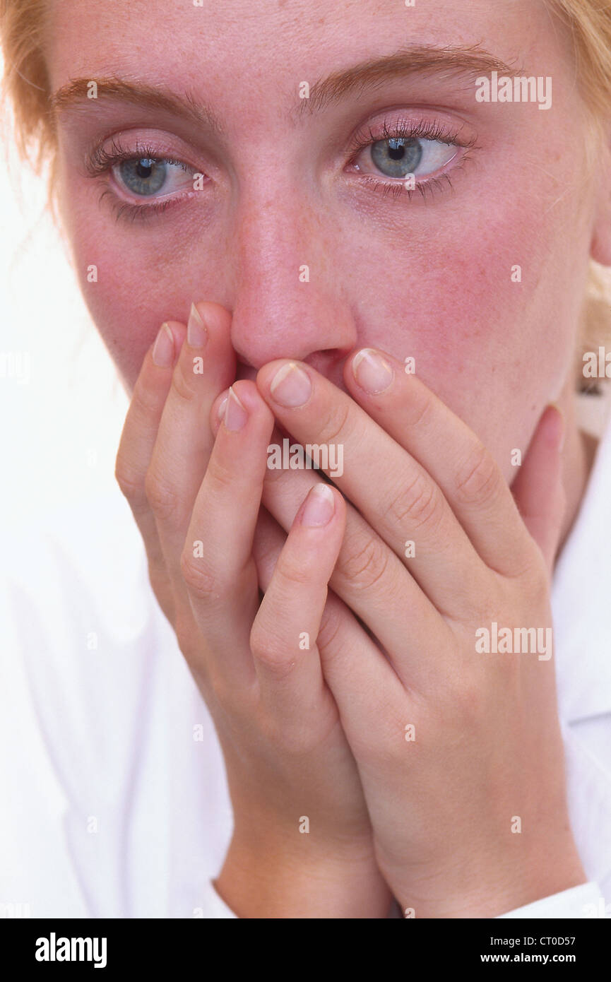 Distressed lady hi-res stock photography and images - Alamy