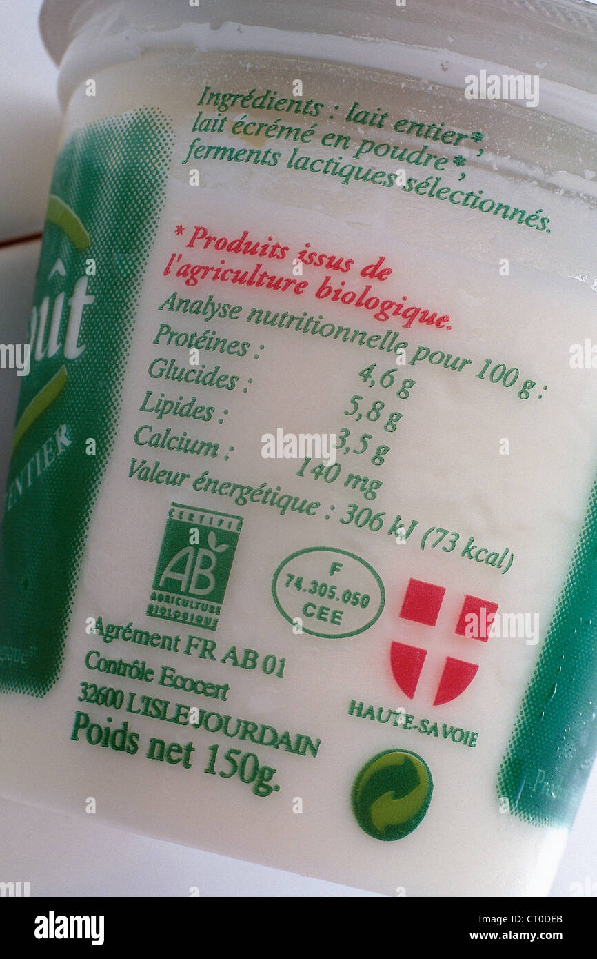 Milk labelling hi-res stock photography and images - Alamy