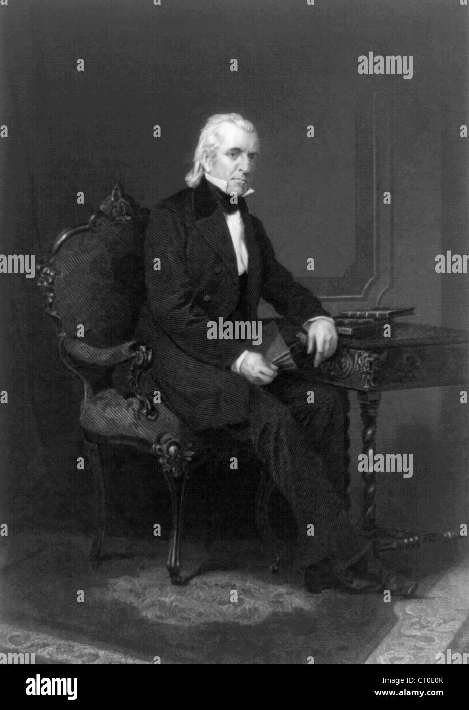 Vintage portrait of James K Polk Stock Photo - Alamy