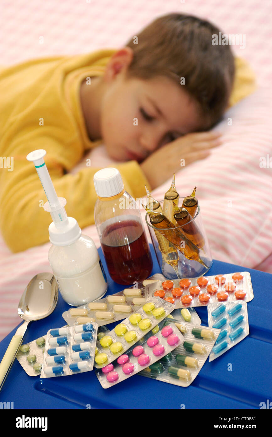 CHILD TAKING MEDICATION Stock Photo - Alamy