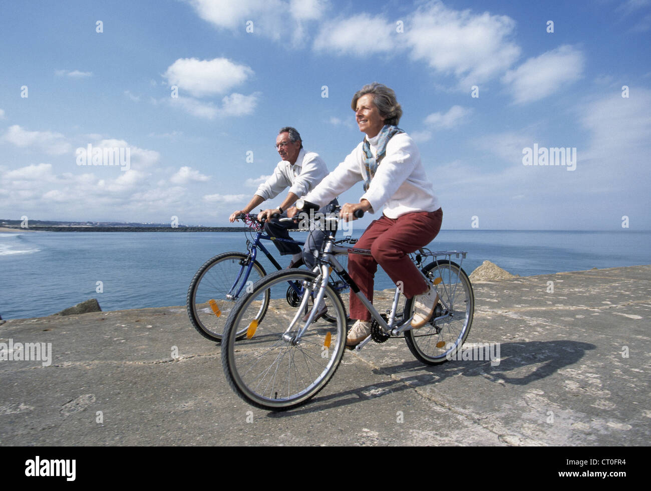 Biking activity for older lady hi-res stock photography and images - Alamy